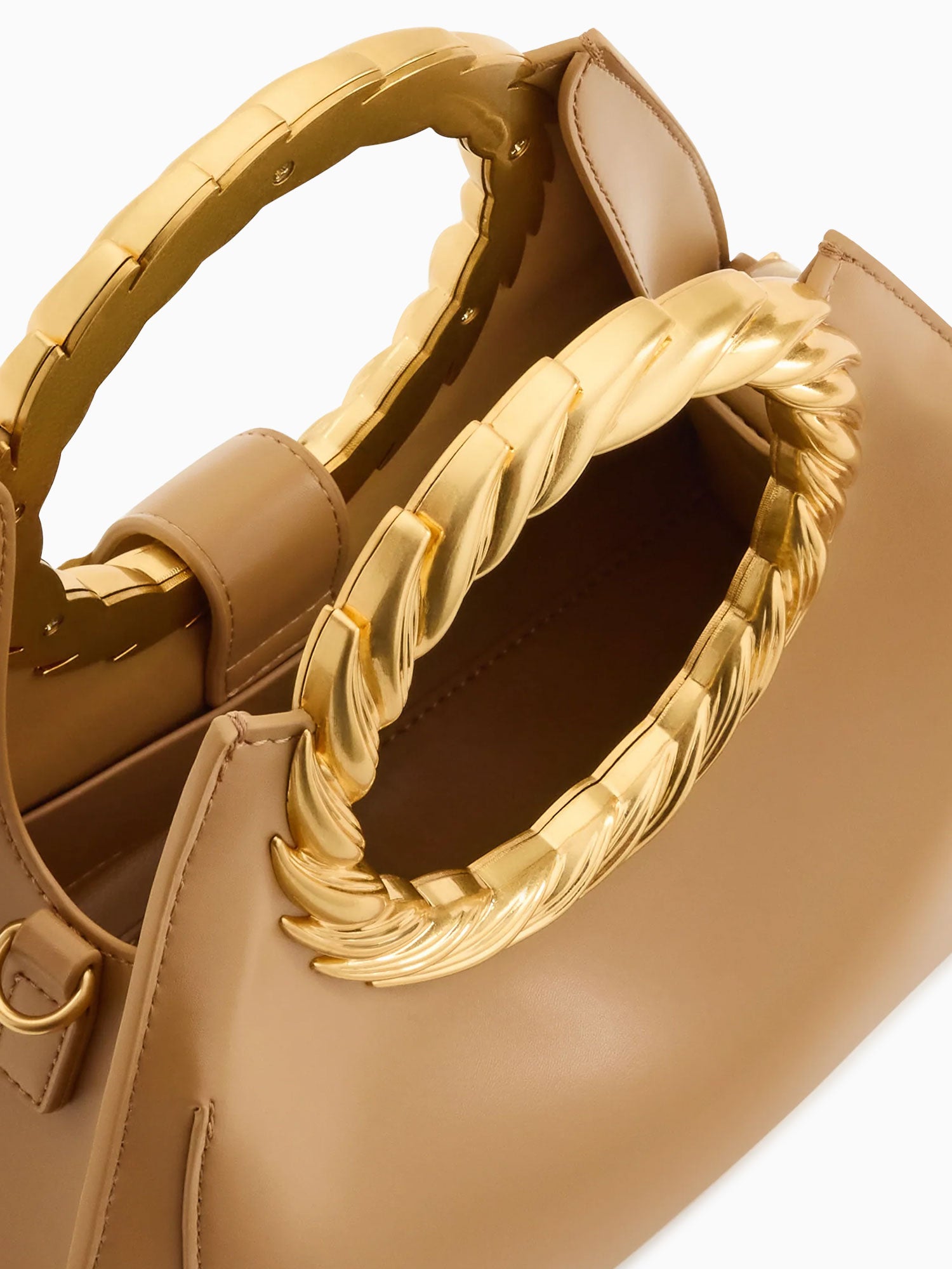 Amiya Leaf Top Handle Brown– Novus Shoes